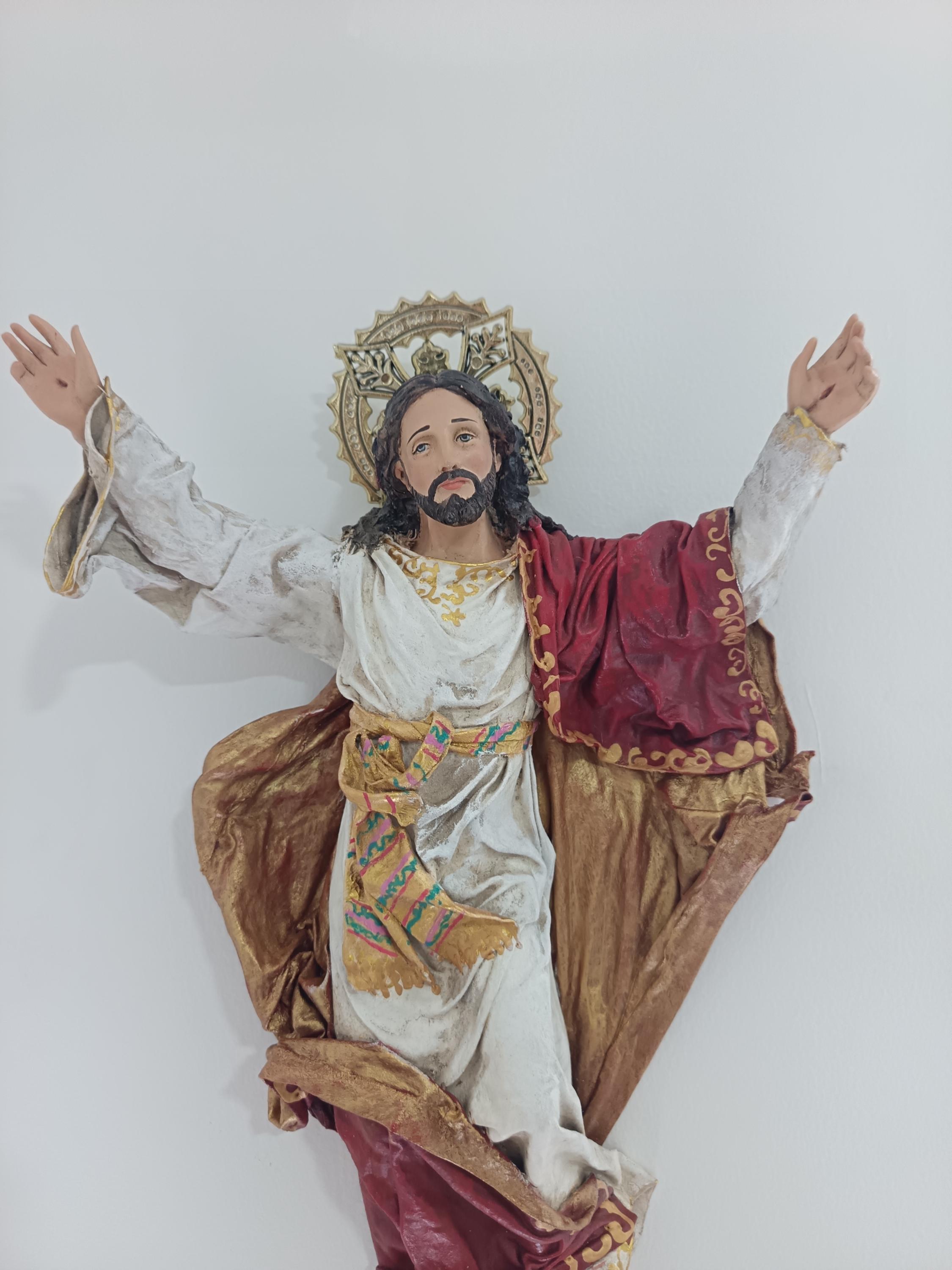 Handcrafted Resurrected Jesus Statue Wall Hanging, Religious Home Decor ...