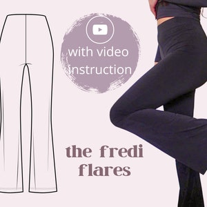 Sewing Pattern - the Fredi Flares - Flared Leggings Pants Sewing ...