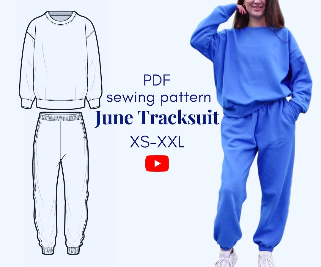 June Tracksuit Sewing Pattern – Oversized Jumper & Joggers (PDF ...