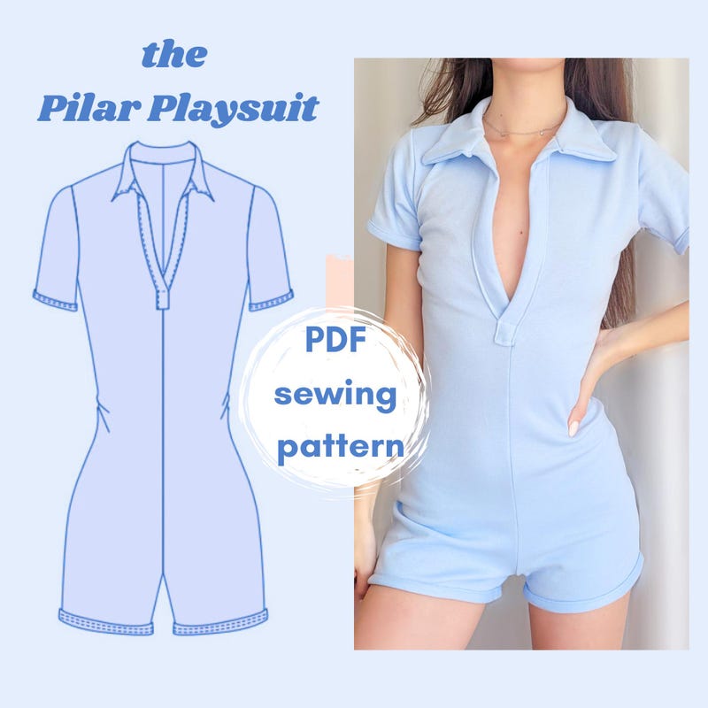 Womens Playsuit Sewing Pattern - Etsy