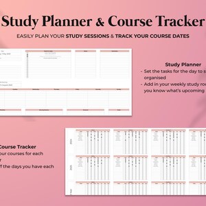 Academic Student Planner Spreadsheet, School Assignment Tracker Google ...