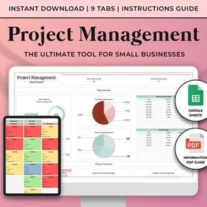Project Management Tool for Small Business All in One Project Planner ...