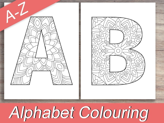 Scrapbooking 26 pages! Alphabet Colouring Digital File Learning ...