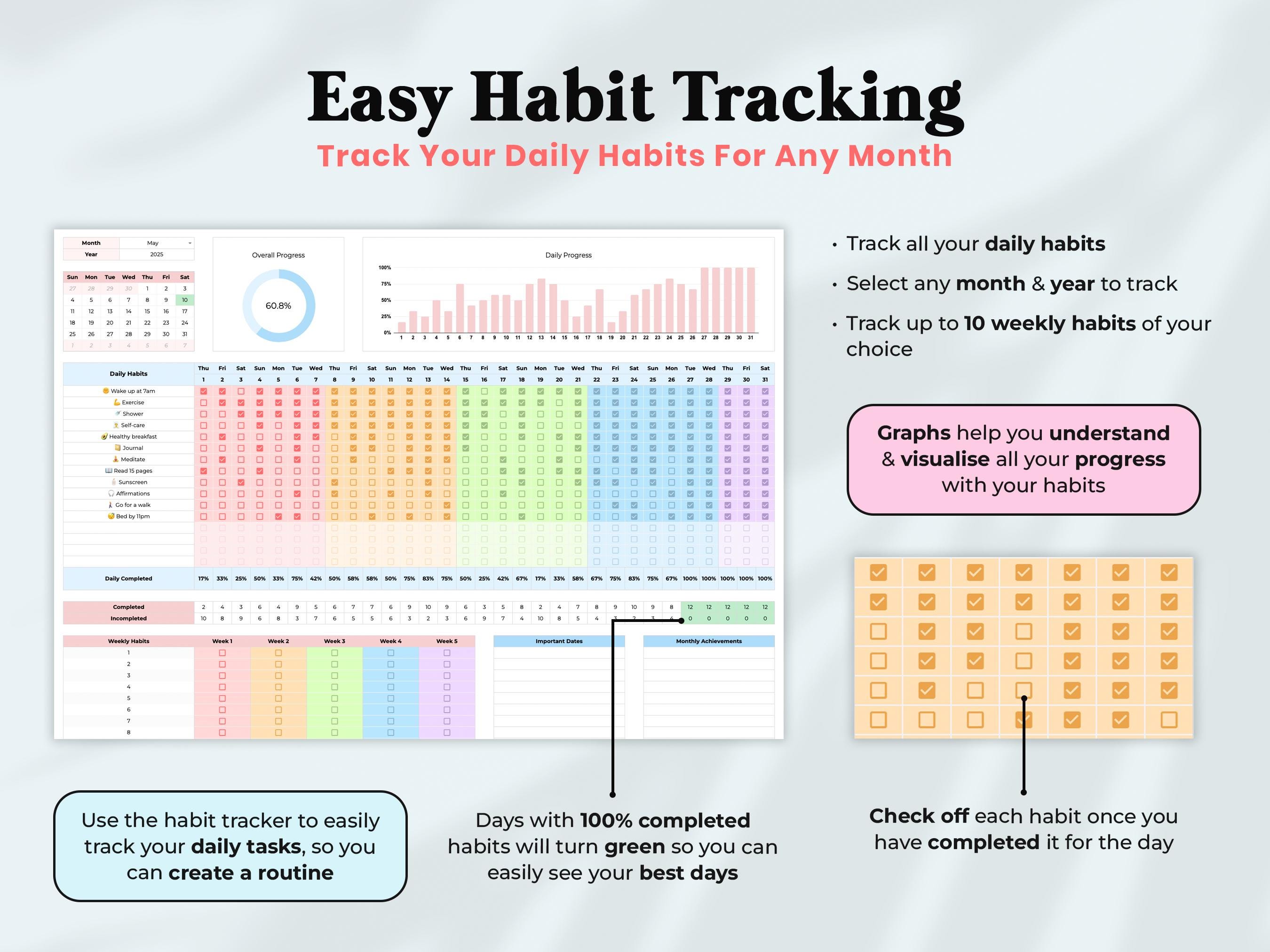 Academic Student Planner Google Sheets Student Productivity Spreadsheet ...
