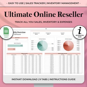 Excel Template for Online Resellers - Etsy