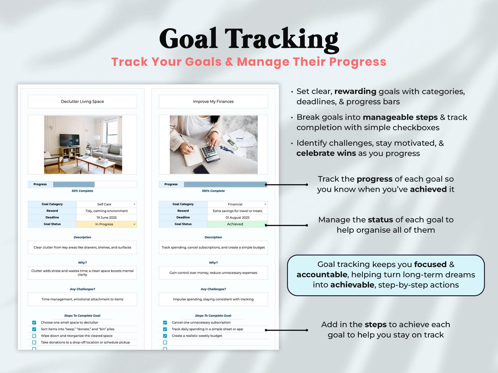 Academic Student Planner Google Sheets Student Productivity Spreadsheet ...