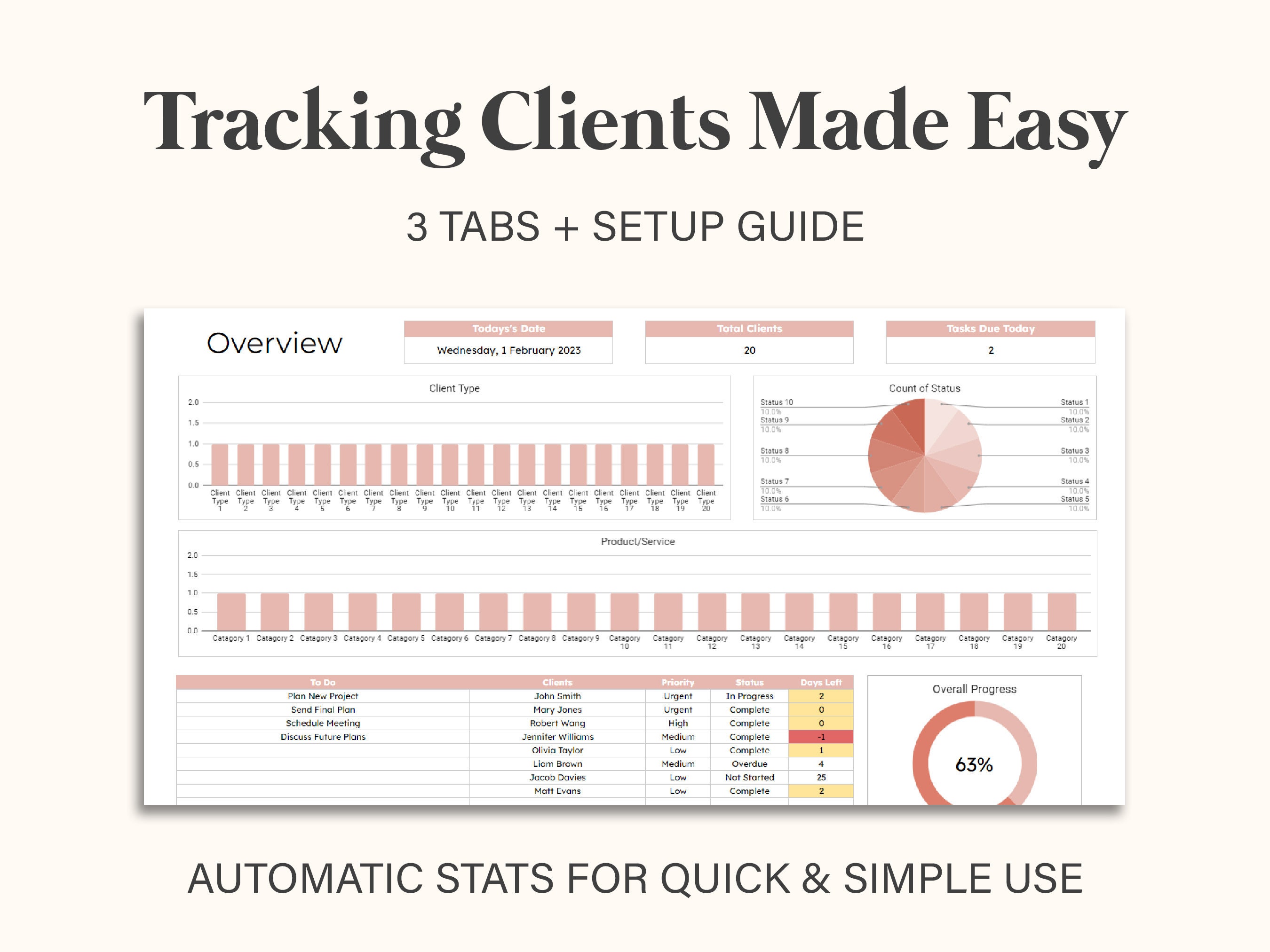 Client Tracker Spreadsheet Google Sheets, Client Management Business ...