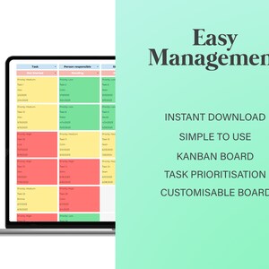Kanban Board Google Sheets Template, Task Priority Matrix Spreadsheet ...