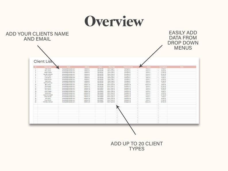 Client Tracker Spreadsheet Google Sheets, Client Management Business ...