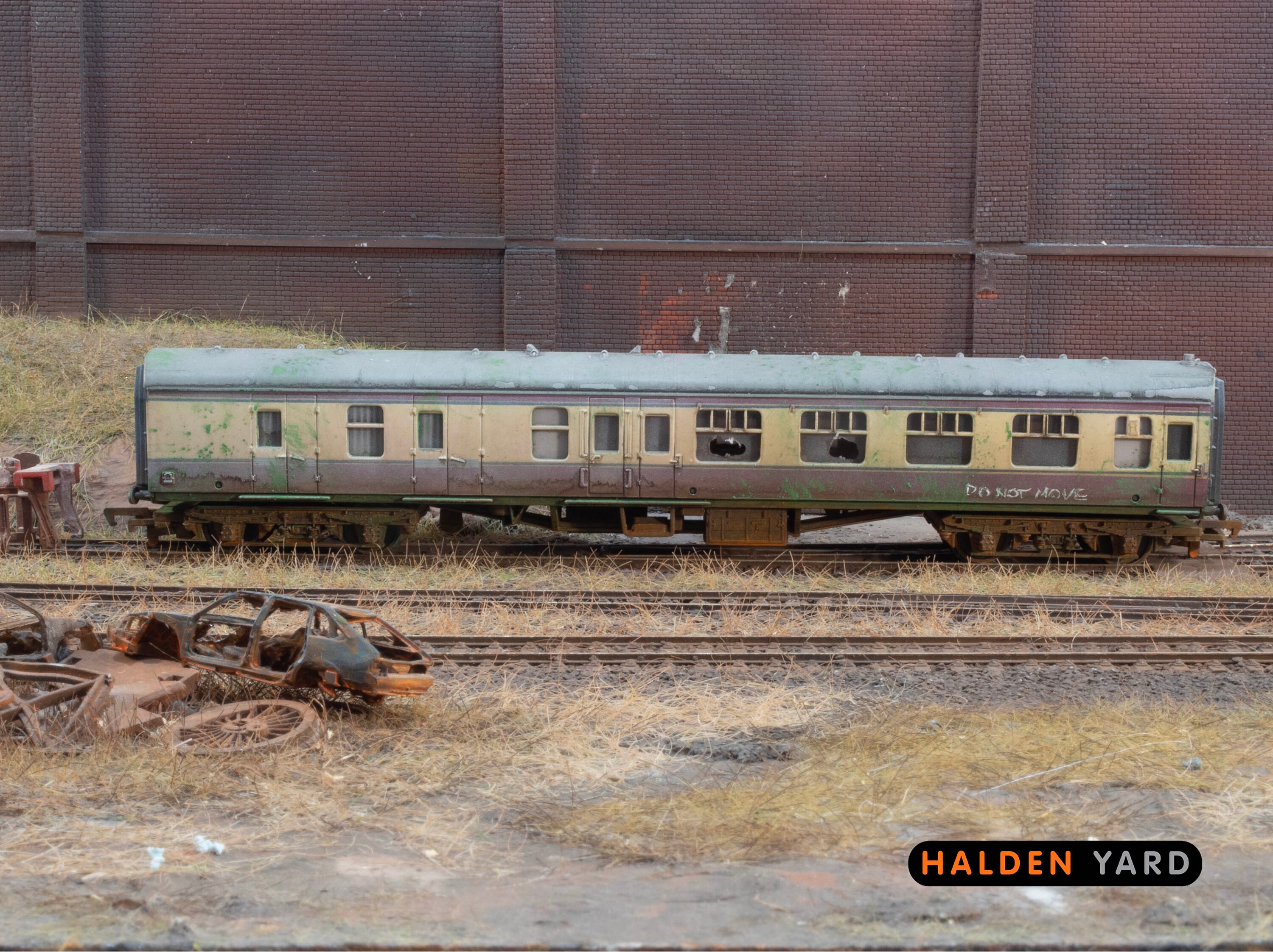 OO Gauge Coach. Abandoned MK1 Brake End, Heavily Rusted and Weathered ...