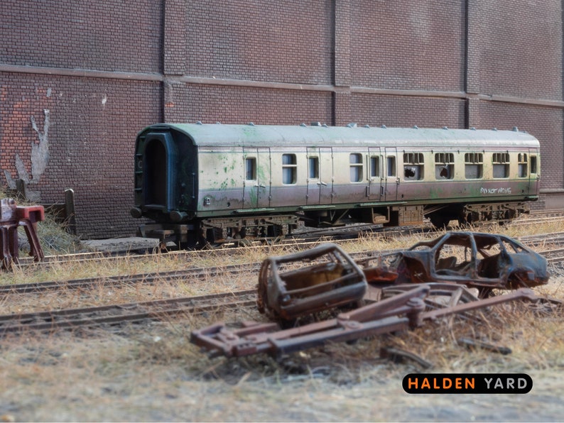 OO Gauge Coach. Abandoned MK1 Brake End, Heavily Rusted and Weathered ...