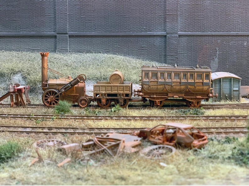 OO Gauge Stevenson's Rocket Locomotive, Heavily Rusted and Weathered ...