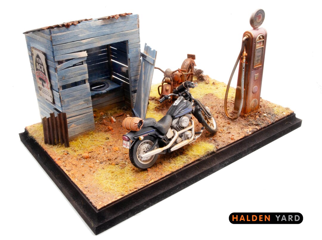 1/18 Scale Scrapyard Diorama: Harley Davidson Motorcycle - Etsy