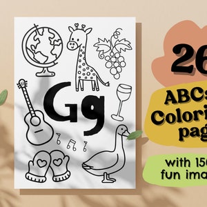 26 Alphabets Coloring Page for Kids Printable Pre School Abcs Coloring ...