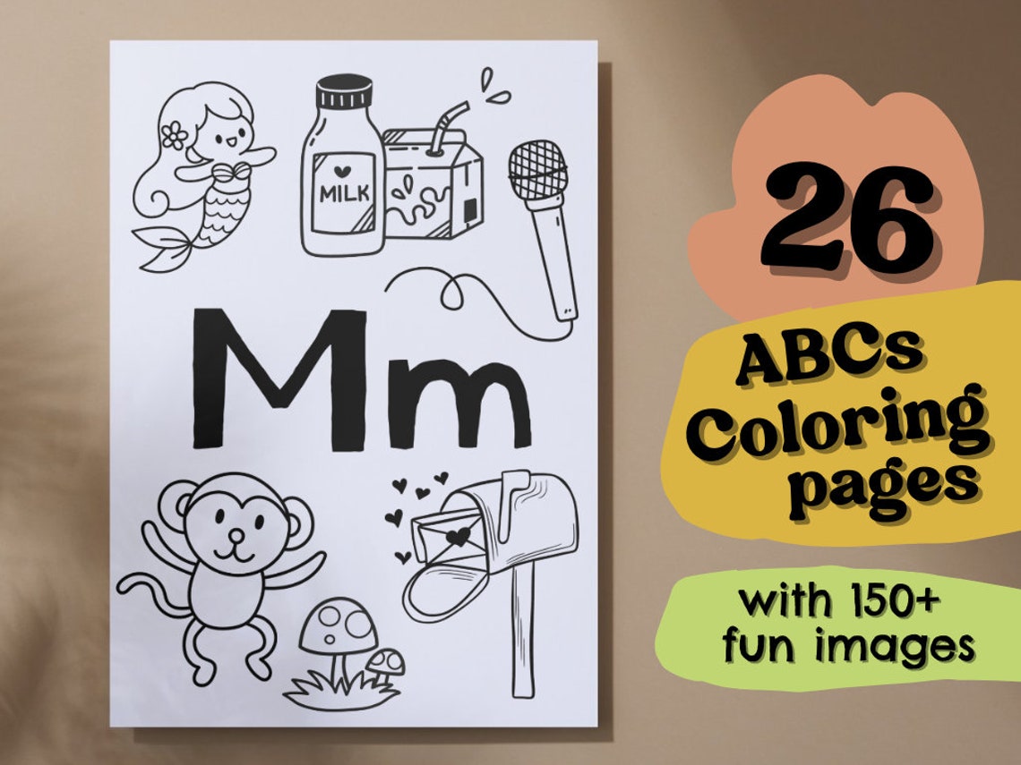 26 Alphabets Coloring Page for Kids Printable Pre School Abcs Coloring ...