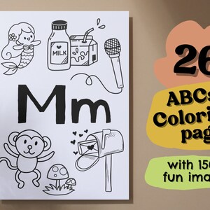 26 Alphabets Coloring Page for Kids Printable Pre School Abcs Coloring ...
