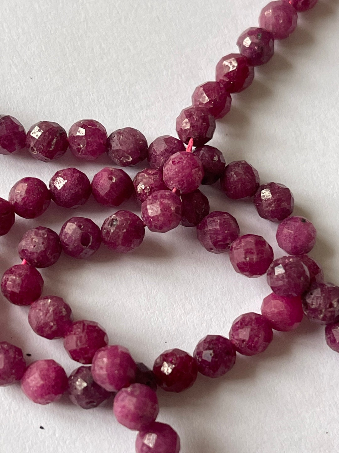Faceted Natural Stone Ruby Beads for Sale in Batches Wholesale Price ...