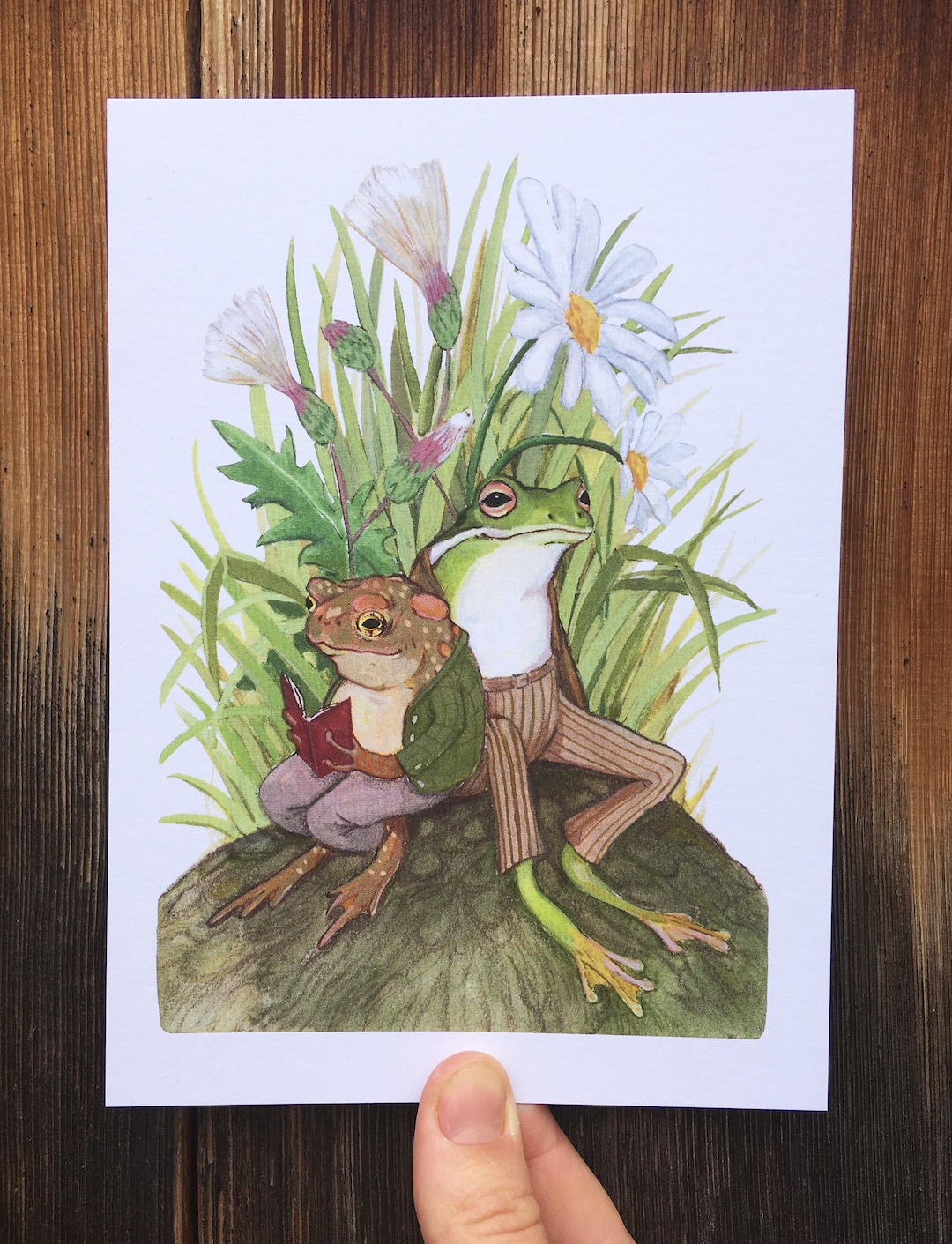 Art Print | Frog and Toad | Illustration | Gouache Painting | 5x7 | 8 ...