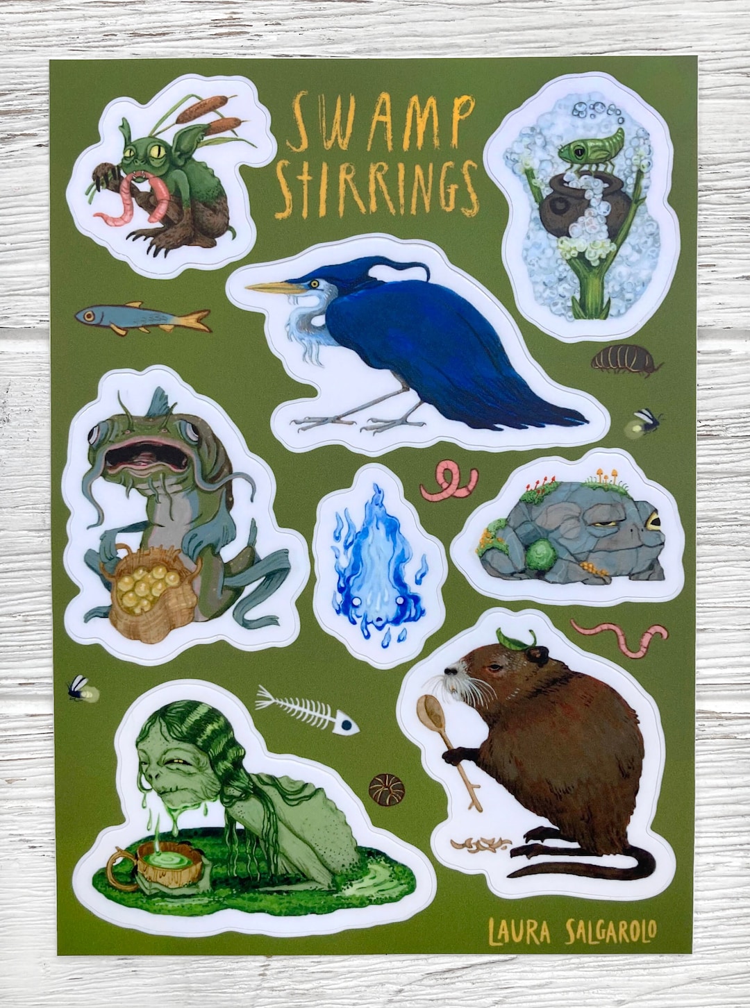 Sticker Sheet | Swamp Creatures | Die-cut Vinyl Stickers | Matter ...