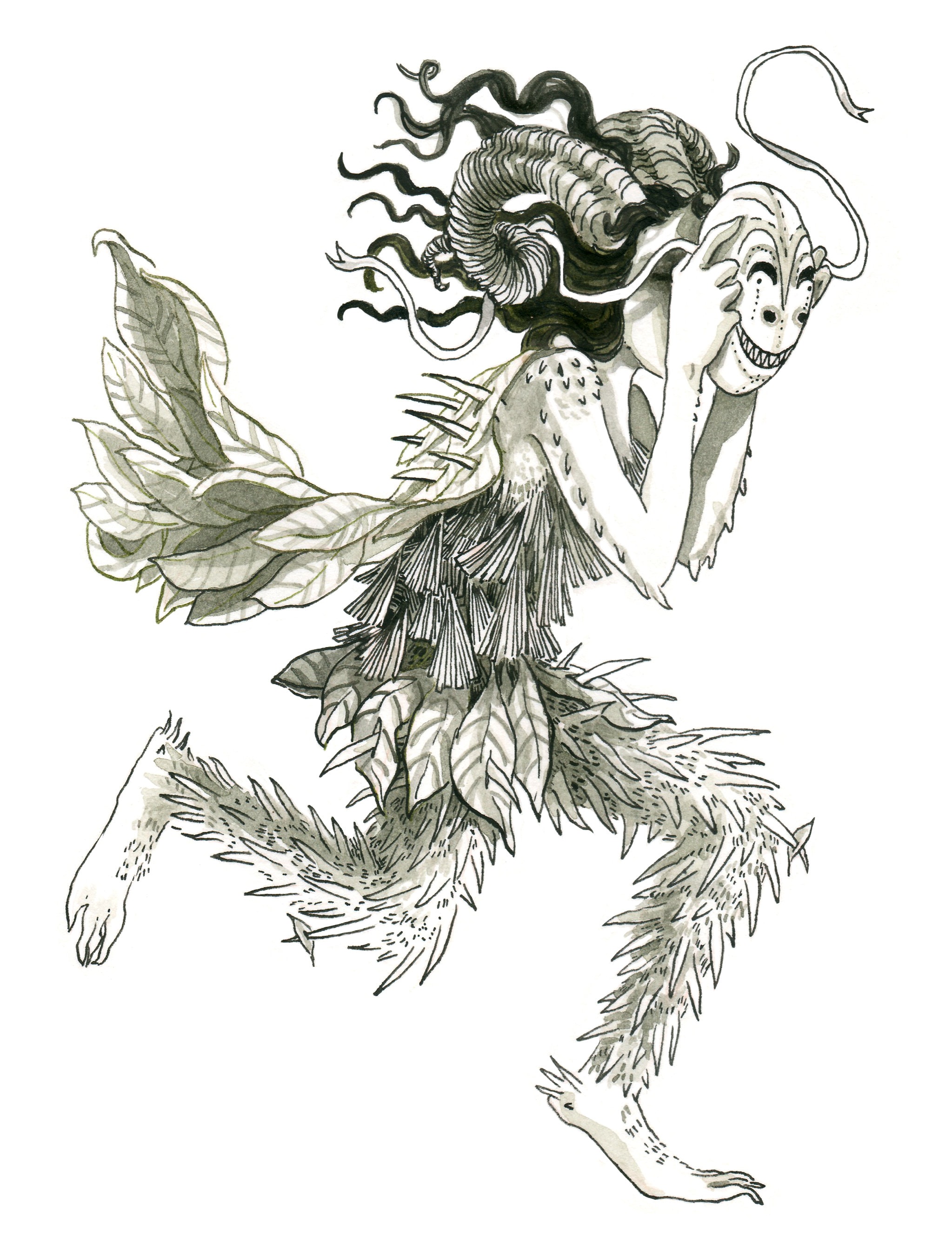 Art Print | Fantasy Sprite | Ink Drawing | Illustration | 5x7 - Etsy
