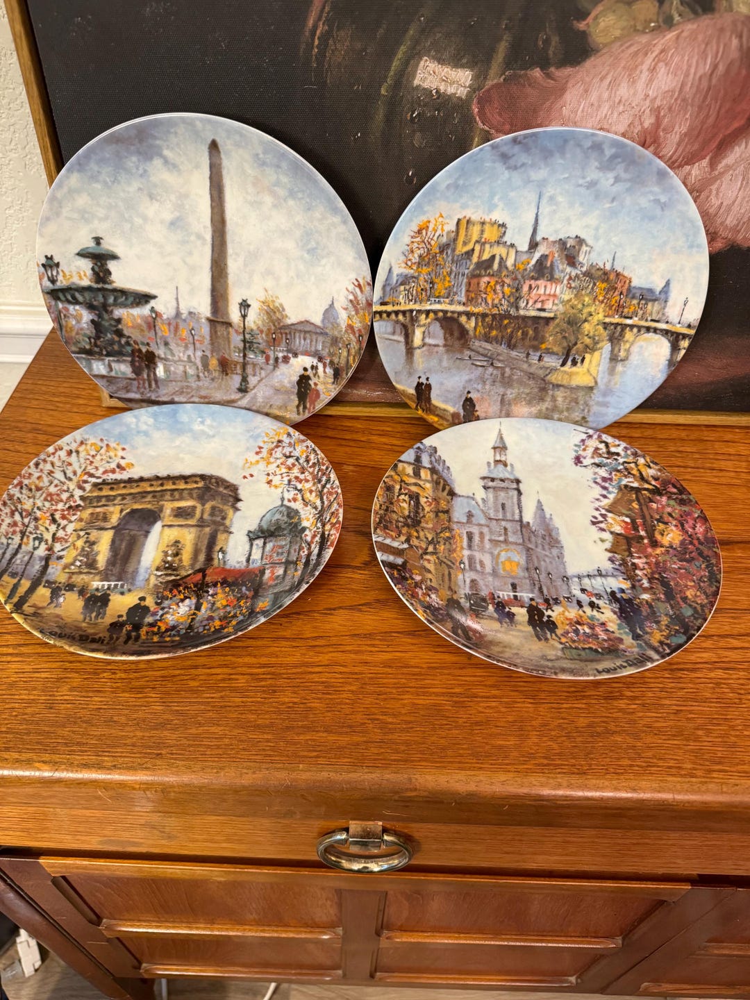 Rare Set of Four Premier Edition Limoges Collector Plates by Louis Dali ...