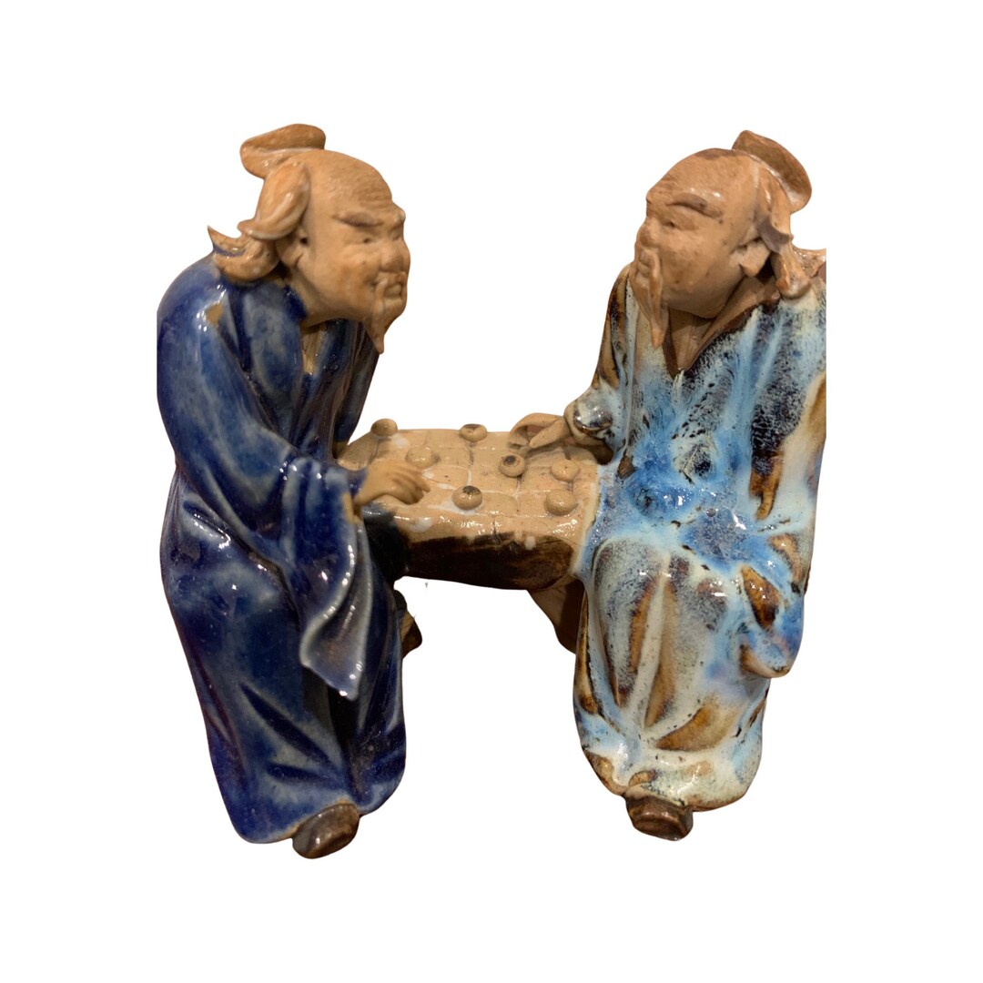 Vintage Chinese Mudman/mudmen Figurine Playing Game - Etsy