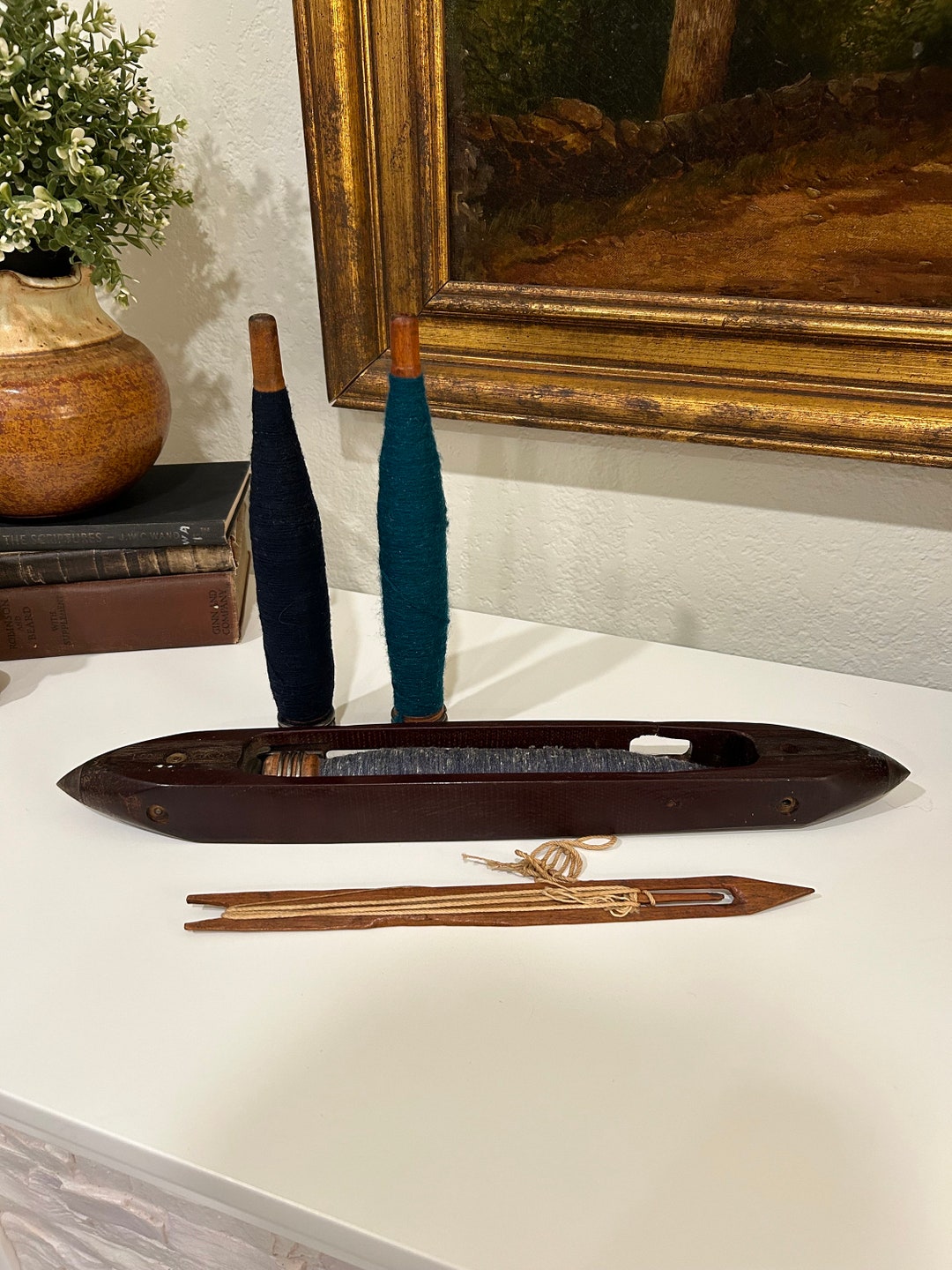 Vintage Wooden Shuttle and Spindles/cotton Thread Bobbins - Etsy