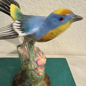 Vintage Rare Copeland Spode Bird Figurine With Red Glass Eyes - Etsy