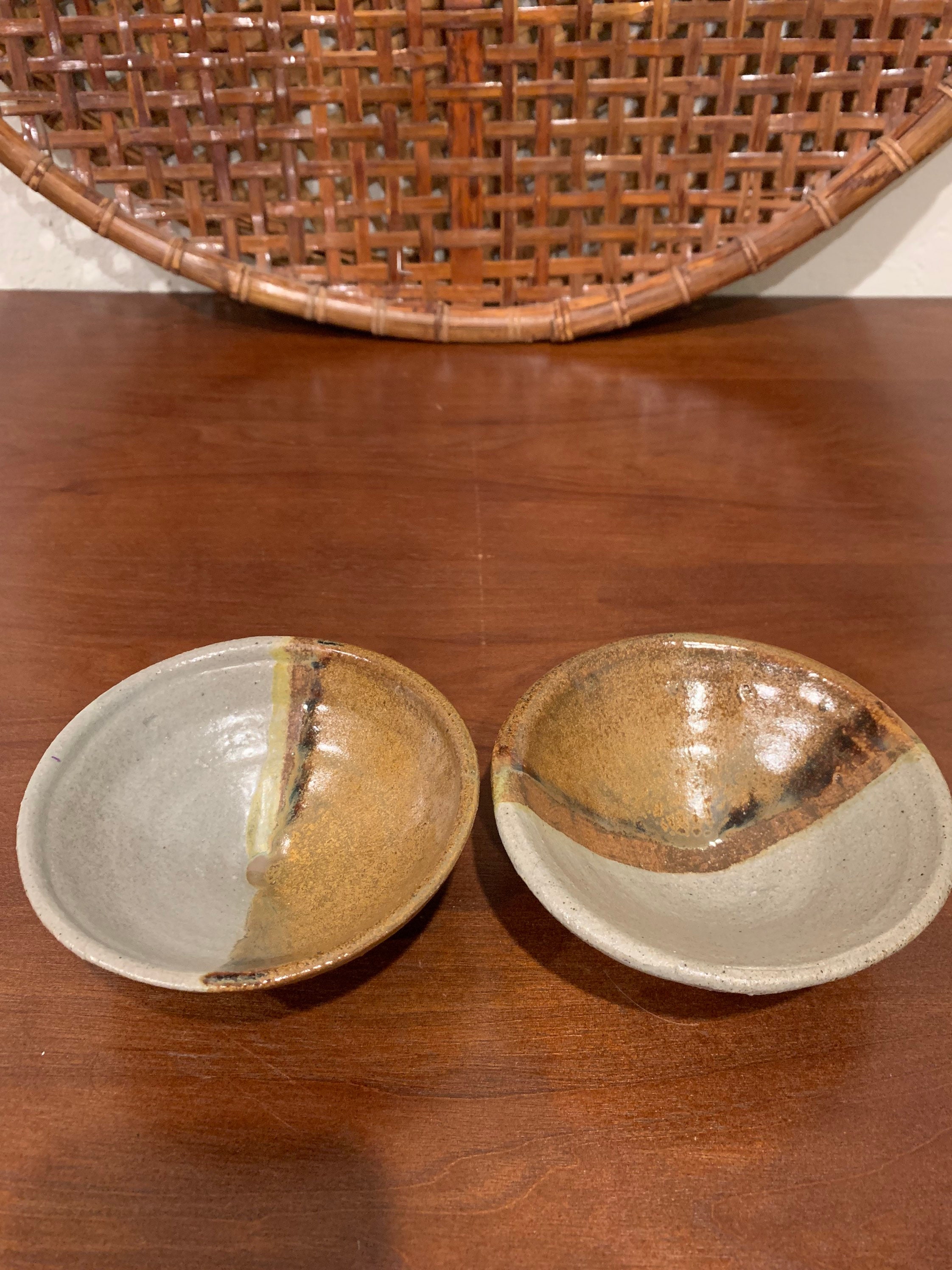 Set of 2 Gorgeous 1980s Studio Pottery Bowls/trinket Dishes Handmade ...