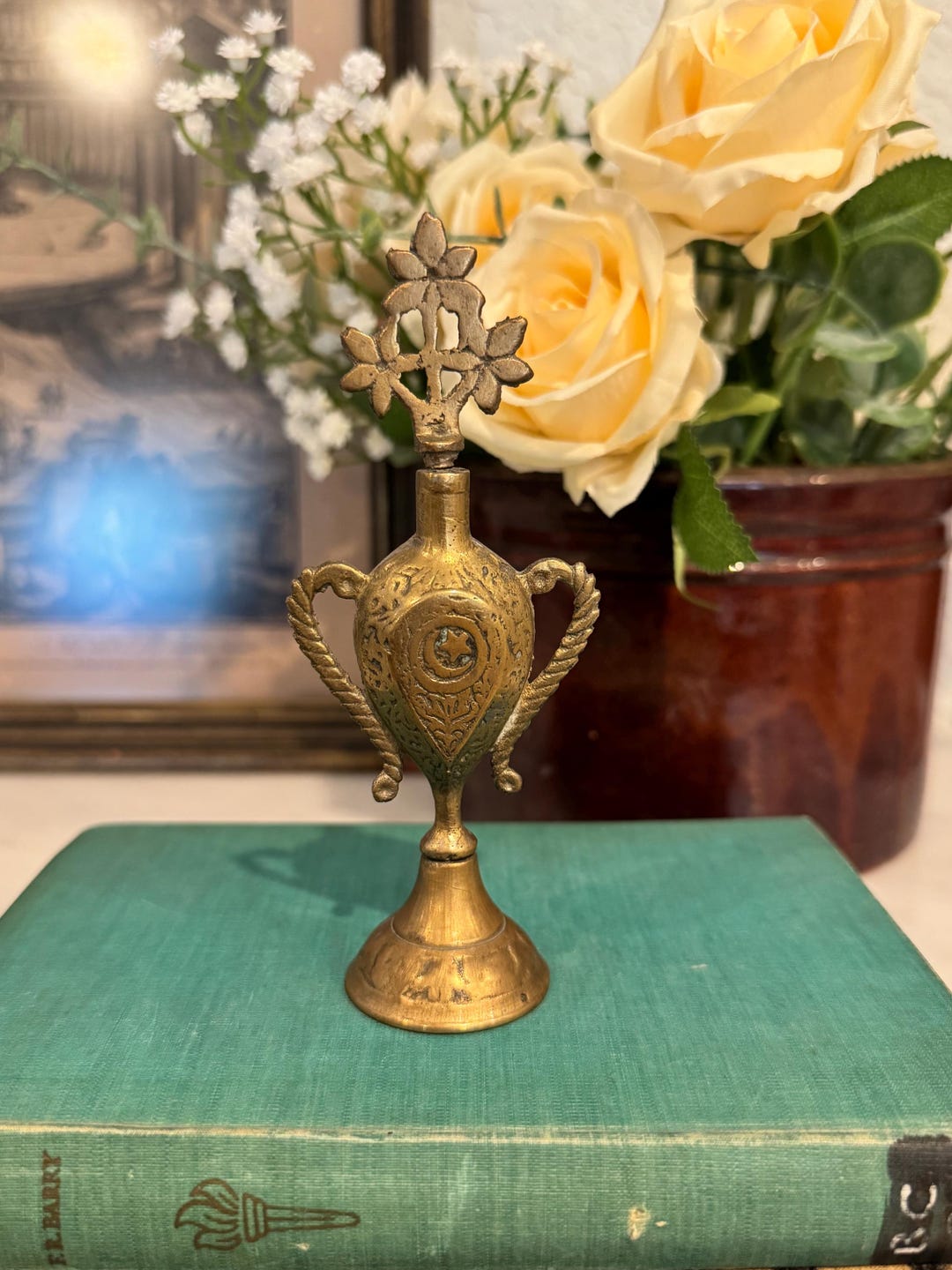 Vintage Brass Surma Dani, Cosmetic/perfume Bottle With Wand - Etsy