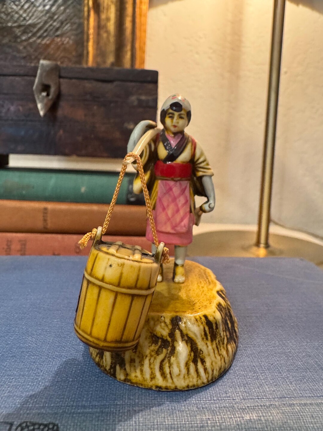 Vintage Japanese Celluloid Figurine of Woman With Buckets - Etsy