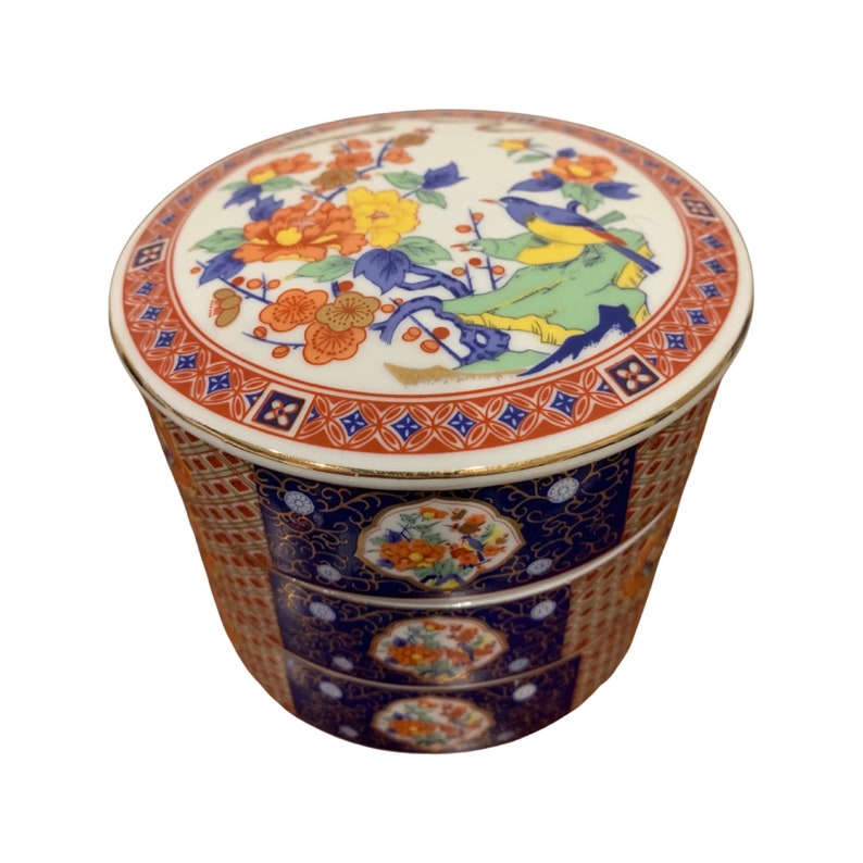 Beautiful Vintage Japanese Three Tiered Stacking Dish Jewelry Box Bento ...
