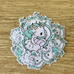 Haku Dragon Chibi Sticker - Etsy
