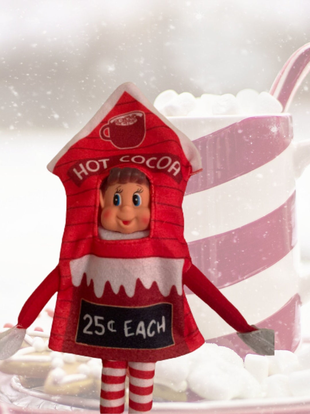 Dress Your Elf in Delight With Elf Helper Hot Cocoa Costume Available ...