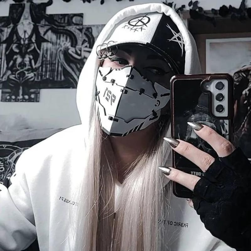 3d Printed Mecha Half Mask - Etsy Canada