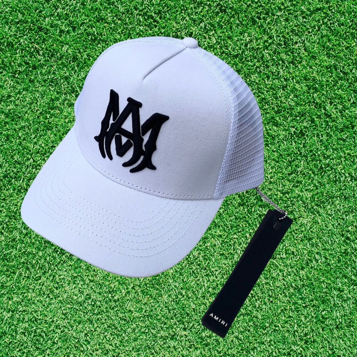 Amiri Trucker Baseball Hat Amiri AM Logo Hat With Curved Mesh - Etsy