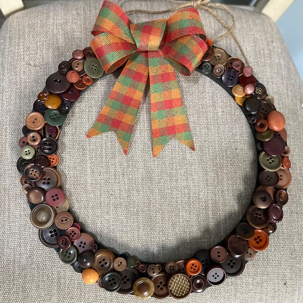 Button Wreath - Etsy