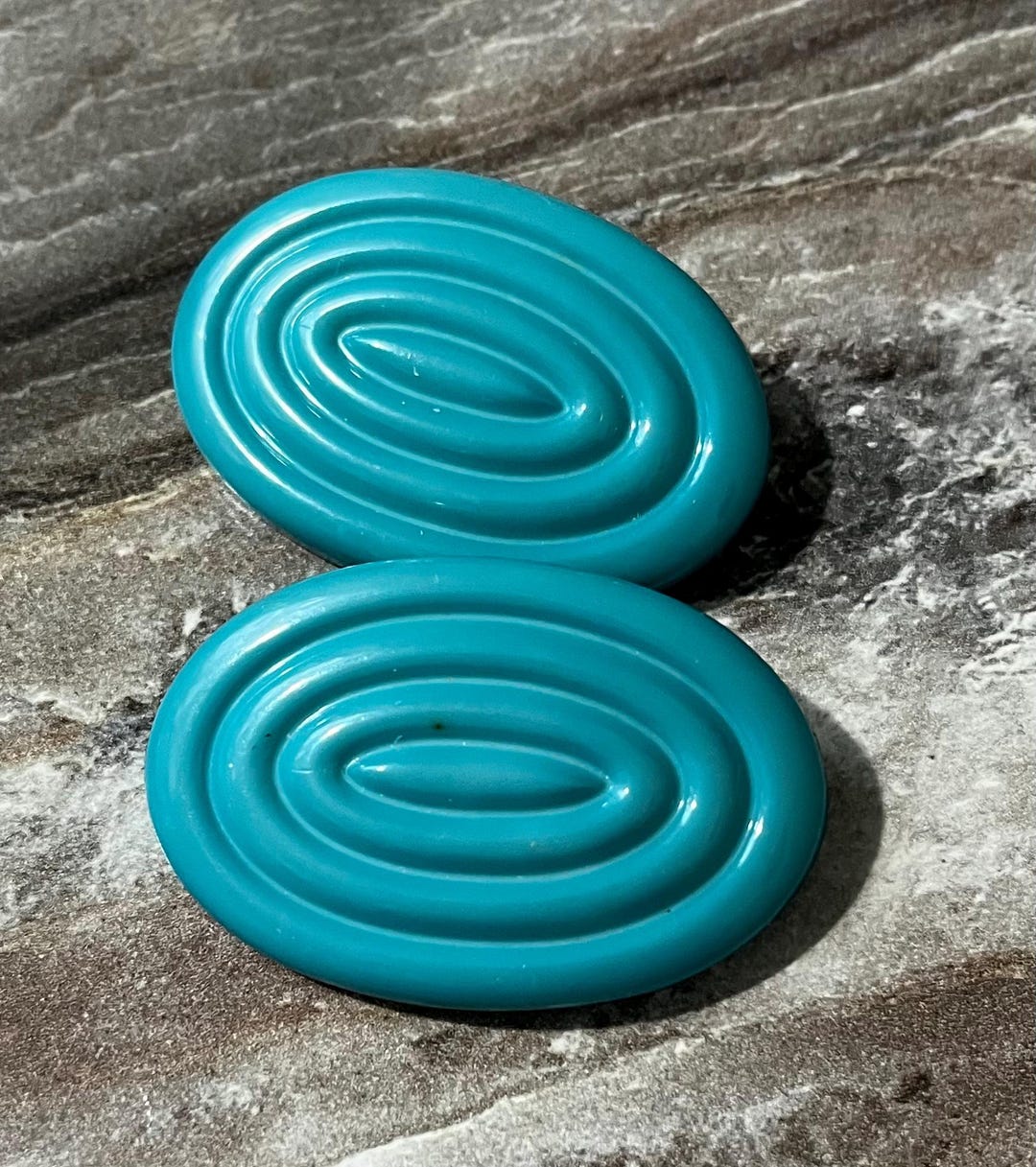 Vintage Swirl Design Large Oval Plastic Teal Shank Buttons - Etsy