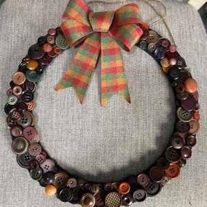 Darker Shades of Fall. 12 Button Wreath Wall Decor - Etsy