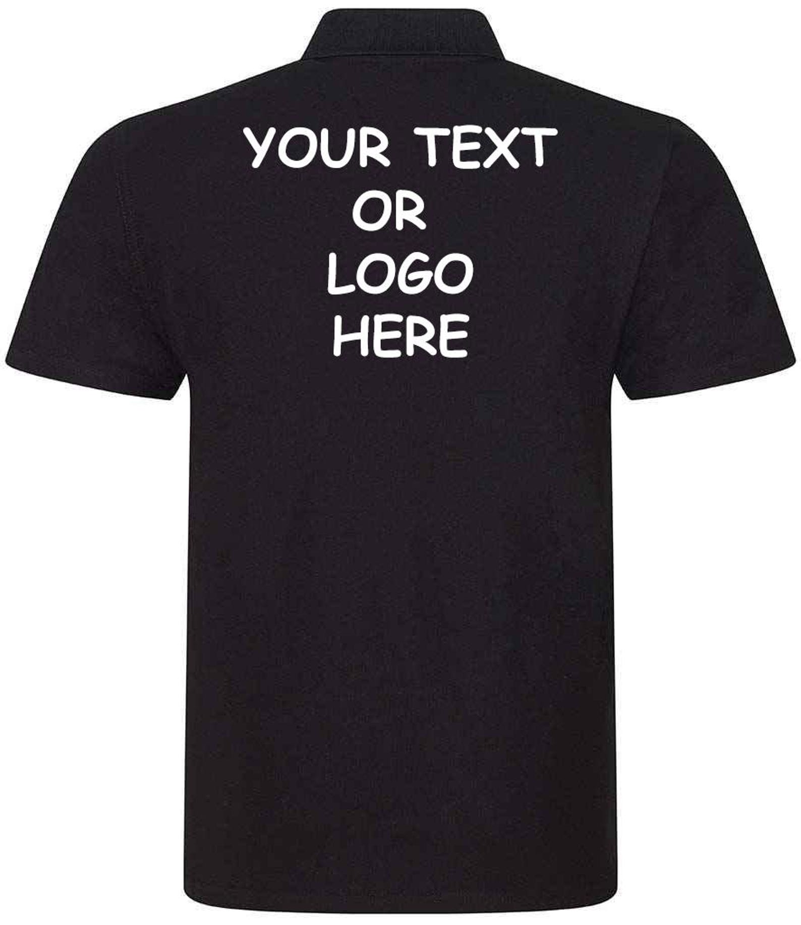 Personalised Custom Printed Polo Shirt Mens Work Wear Uniform Event ...