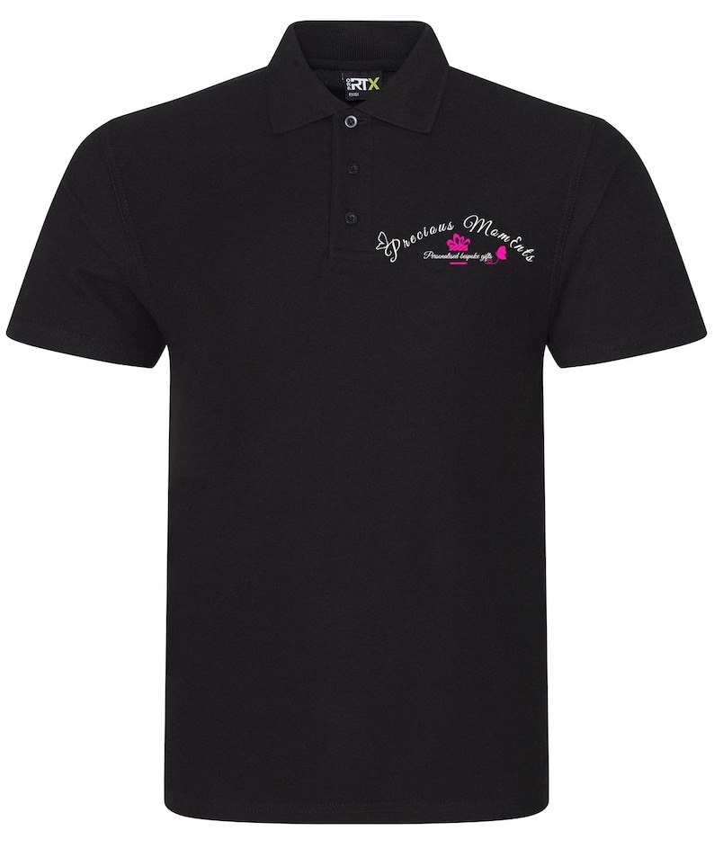 Personalised Custom Printed Polo Shirt Mens Work Wear Uniform Event ...