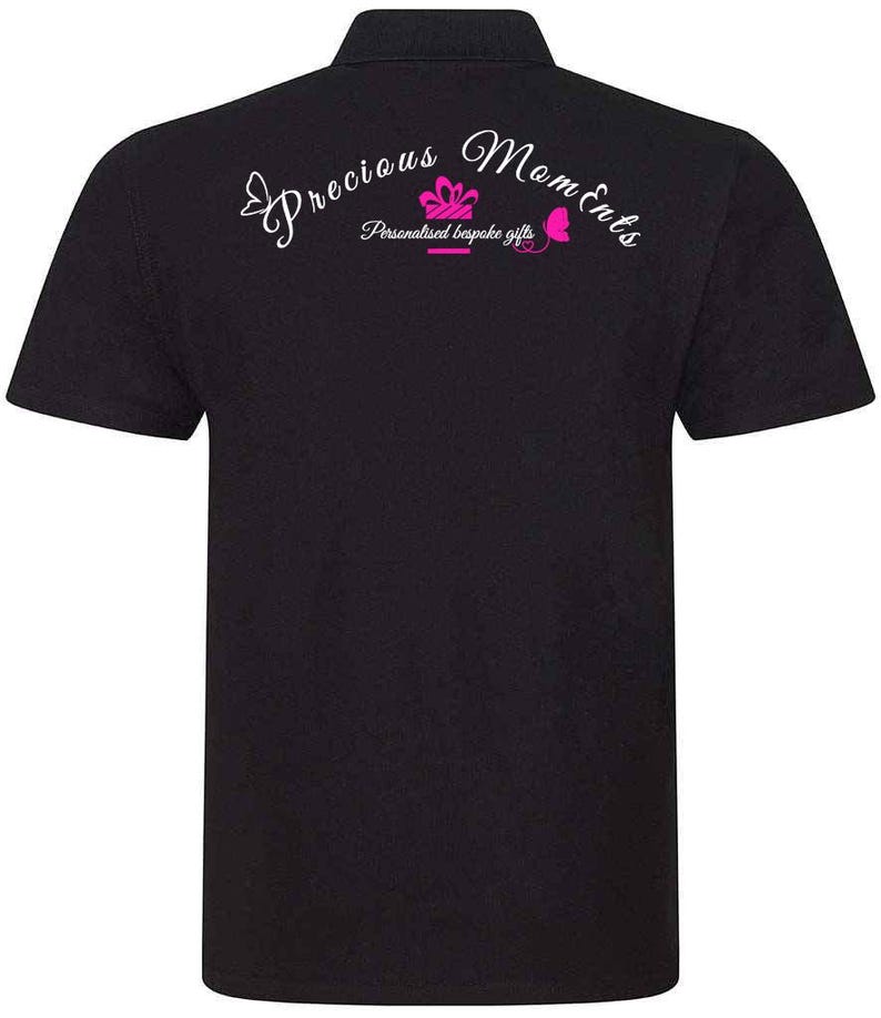 Personalised Custom Printed Polo Shirt Mens Work Wear Uniform Event ...