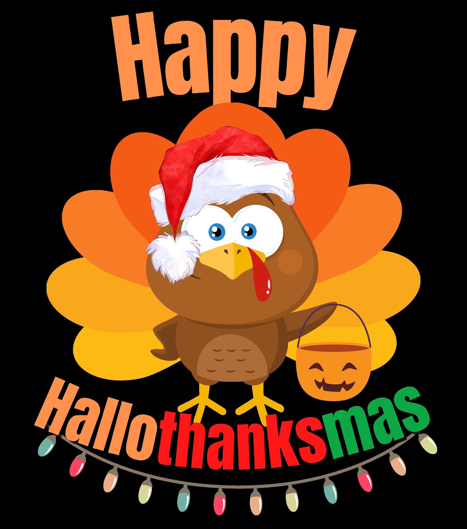 Happy Hallothanksmas Digital Download Design - Etsy