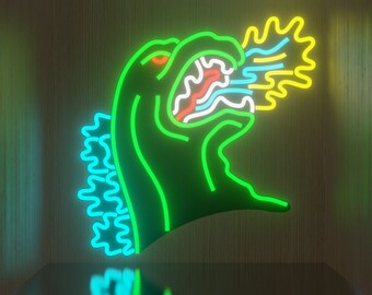 Mecha Godzilla Neon - Etsy