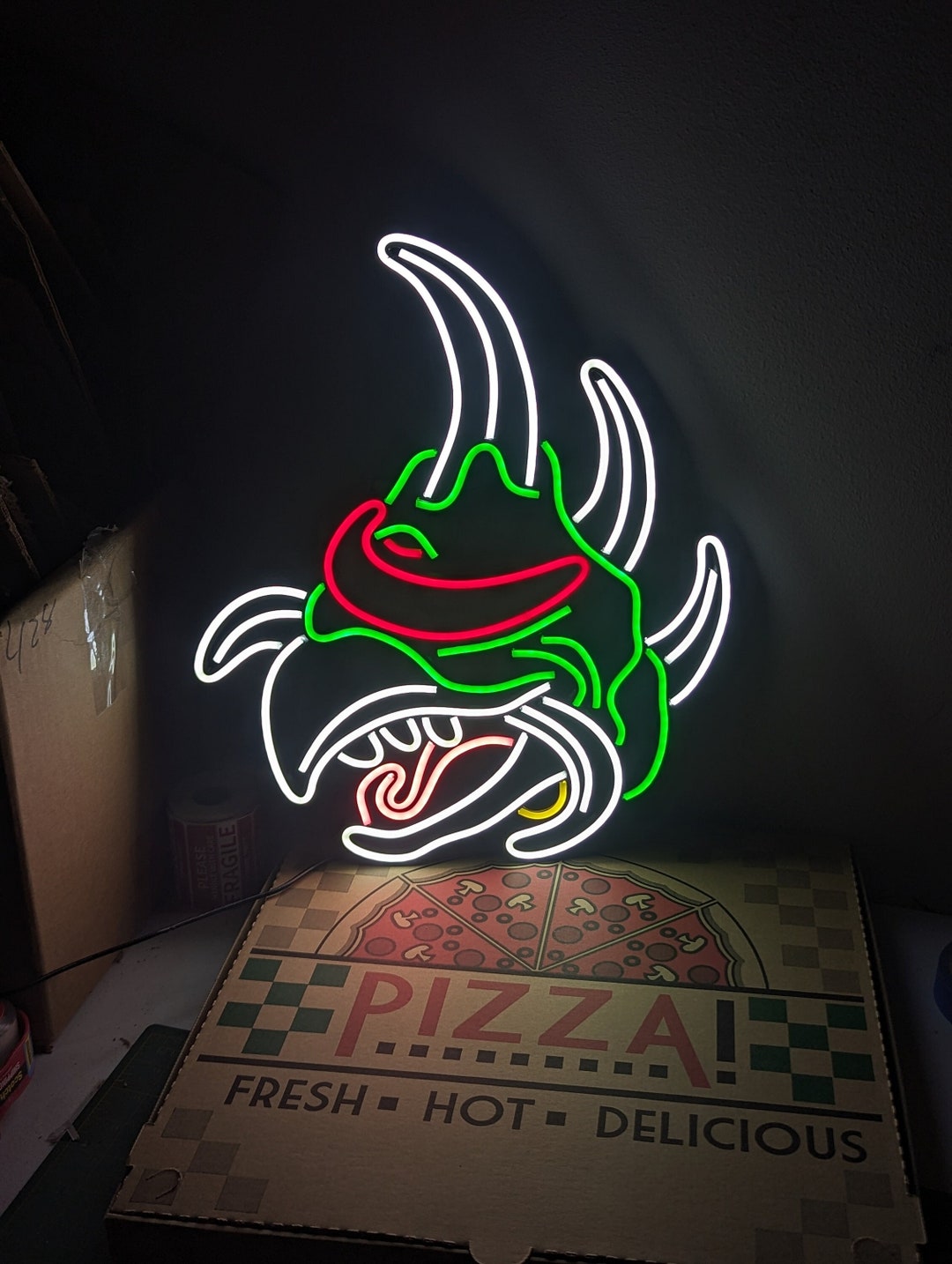 Gigan Neon Sign LED Godzilla, Godzilla Wall Art, Trendy Neon Sign ...