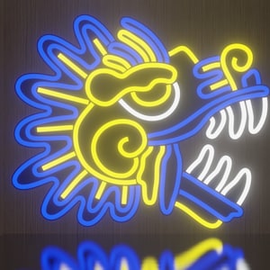 Mesoamerican Aztec Jaguar Neon Sign LED, Wall Art, Trendy Neon Sign ...