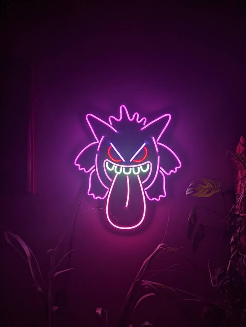Gastly Neon Sign LED Pokémon Anime - Etsy Hong Kong