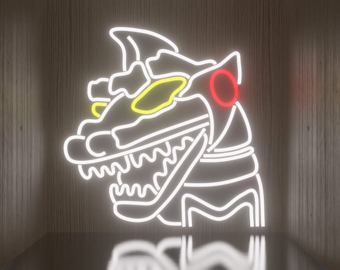 Mecha Godzilla Neon Sign LED Godzilla Wall Art Trendy Neon - Etsy México