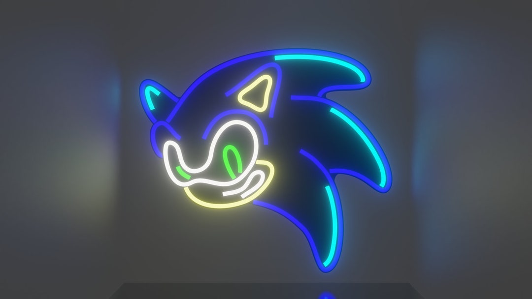 Sonic the Hedgehog Neon Sign LED Anime, Sonic Wall Art, Trendy Neon ...