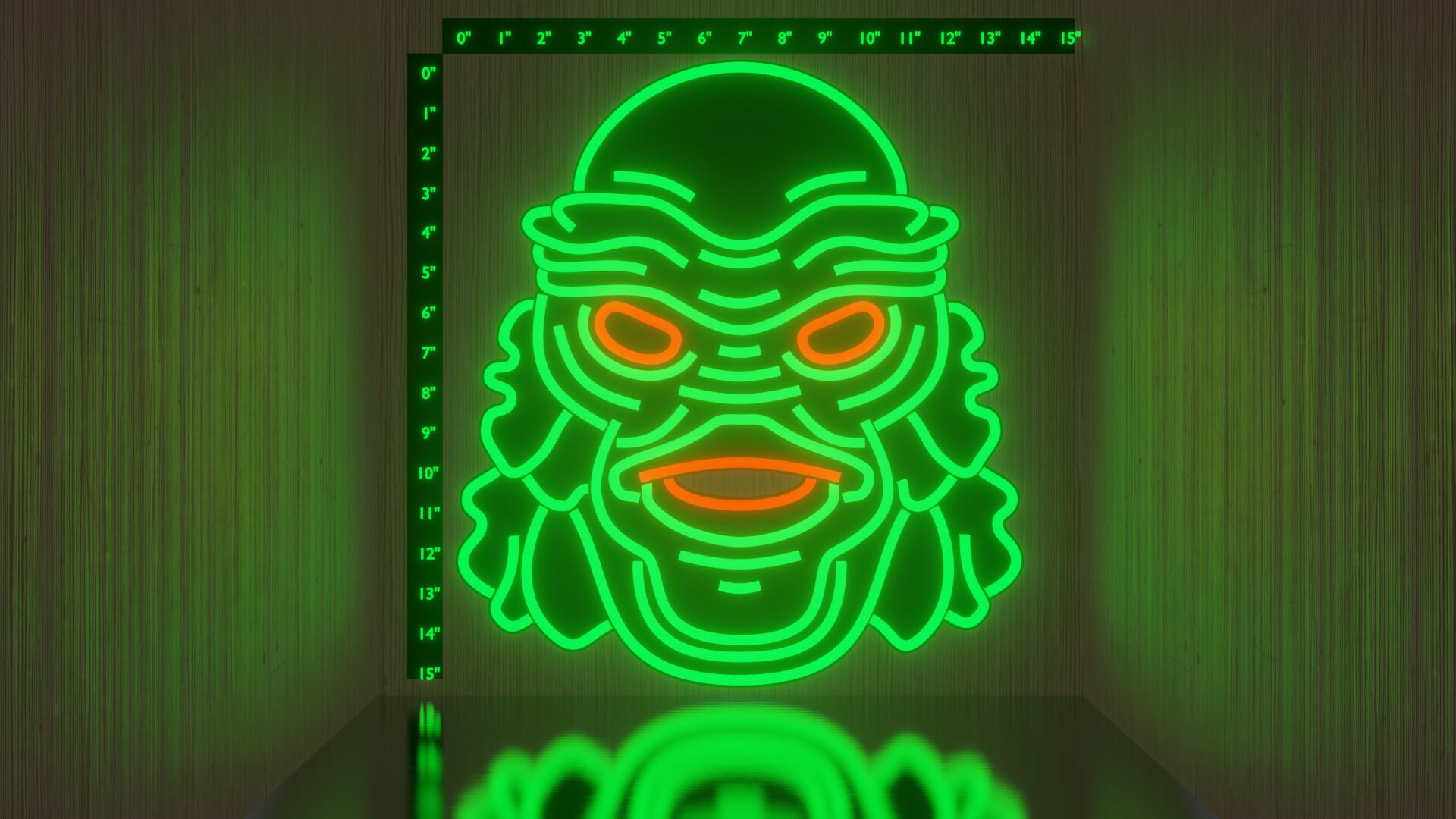 Creature From the Black Lagoon Neon Sign LED gill-man Neon - Etsy